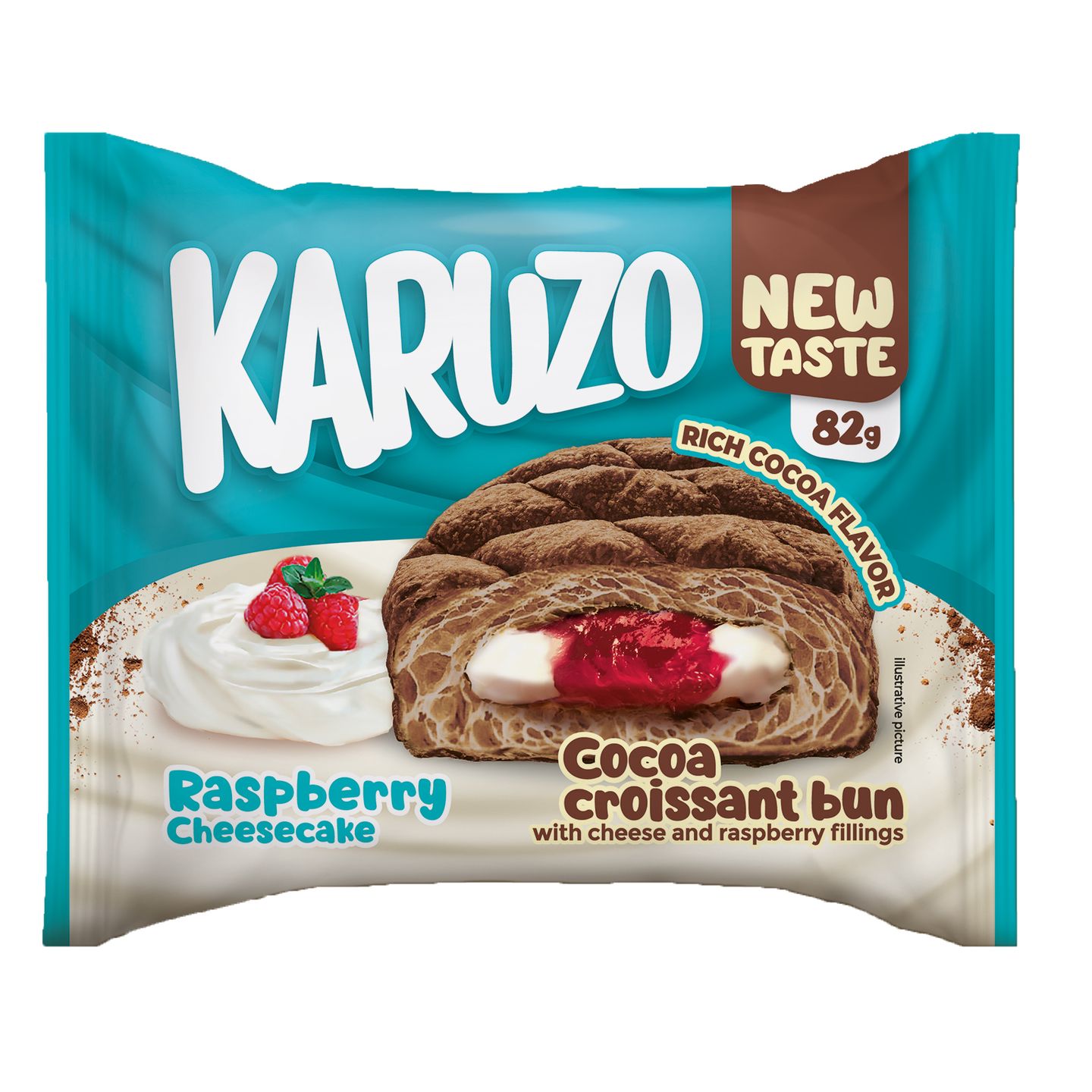 Кроасан Karuzo какаов със сирене и малини 0,082
