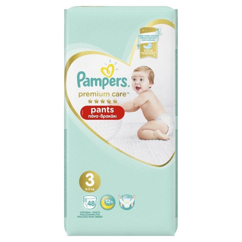 Пелени Памперс гащи Premium Care VP 6-11 кг. 48 бр.